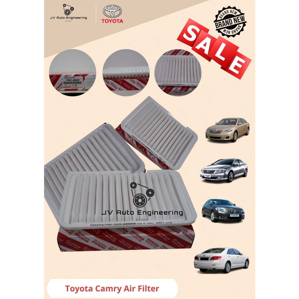 TOYOTA CAMRY AIR FILTER 17801-28030 (2006-2013) | GENUINE | MADE IN ...