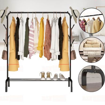 Clothes Stand Single Pole Hangers Floor Stand Drying Rack Hanging ...