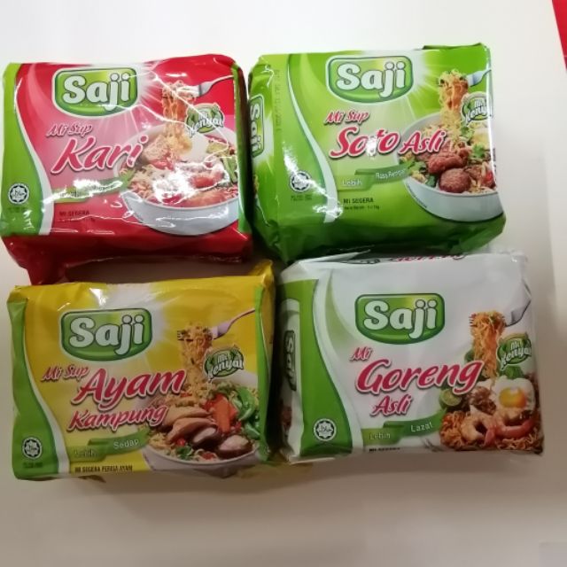 Clear STOCK saji mee kari/soto/ayam kampung/mi goreng 5pcs *60gm ...