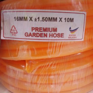 Premium Garden Hose 5M 10M 15M 20M PVC Orange Hos Getah Oren 100% ...