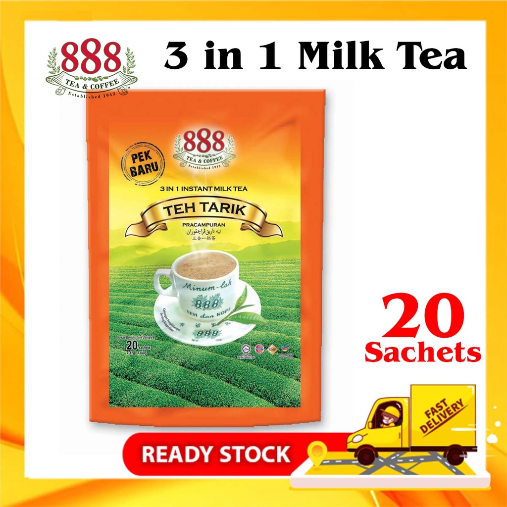 888 3 in 1 Instant Milk Tea Value Pack (17g x 20 Sachets) | Shopee Malaysia