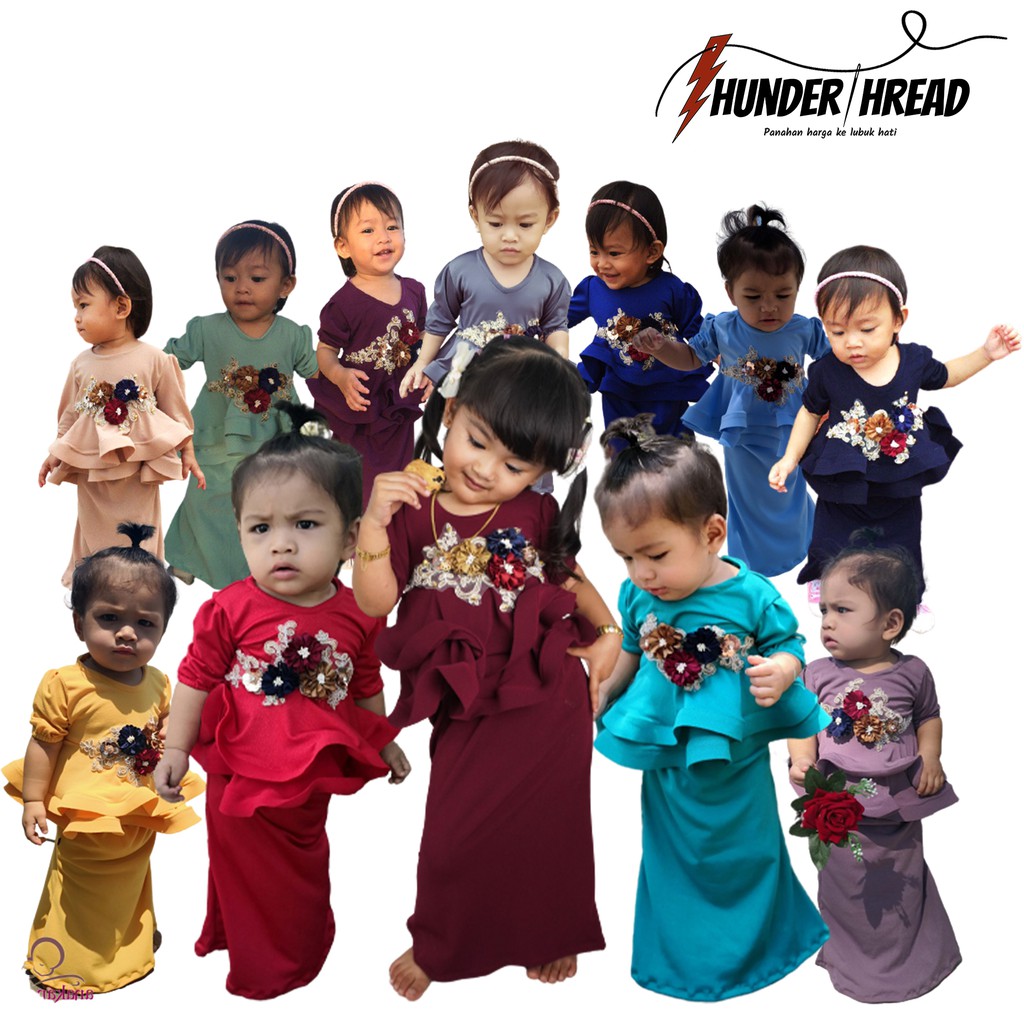 (RAYA 2021) Baju Raya Baby Peplum Kepok-Kepok Ara (M + L) | Shopee Malaysia