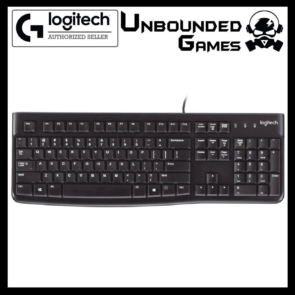 Logitech Keyboard K120 Wired Keyboard for Windows, USB Plug-and-Play ...