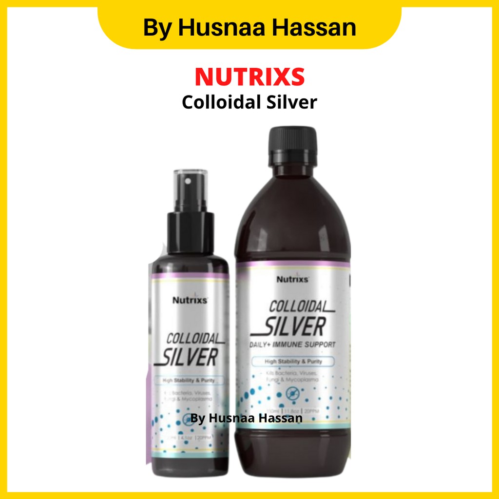NUTRIXS Colloidal Silver 120ml & 350ml 20ppm Nano Perak Hand Mist Spray ...