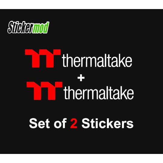 SET of 2 x Thermaltake Vinyl decal Sticker for Decoration/Modding ...