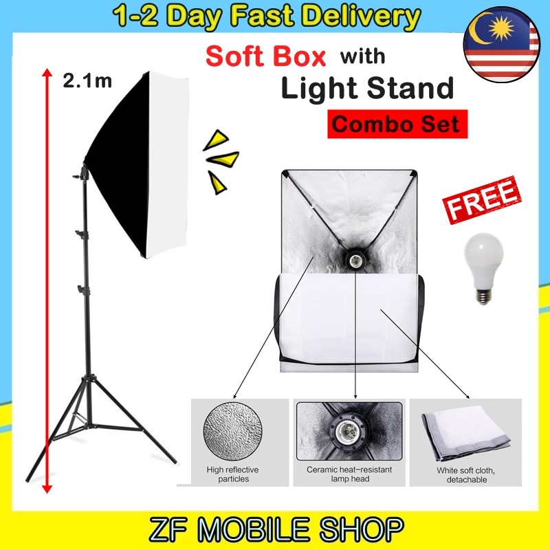 Lampu Studio Lighting Softbox Kit Light Lamp Bulb Mentol Tube Photo ...
