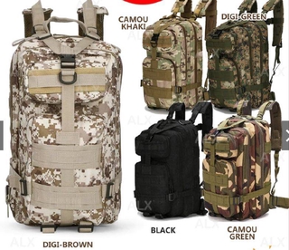 Beg Corak Askar Tompok Travel Beg Mendaki Hiking Army 25L Military 3P ...