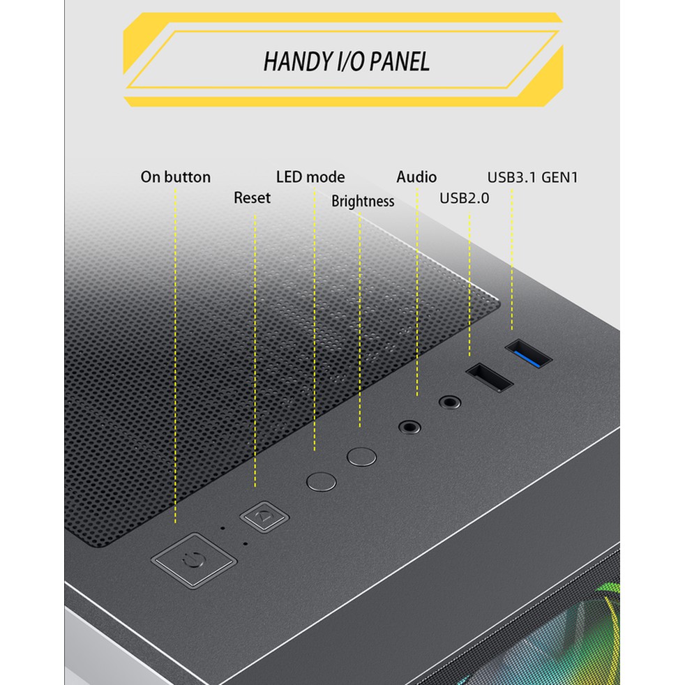 Invasion ZMS ZM-S | Micro ATX Tempered Glass Gaming Casing with Option ...