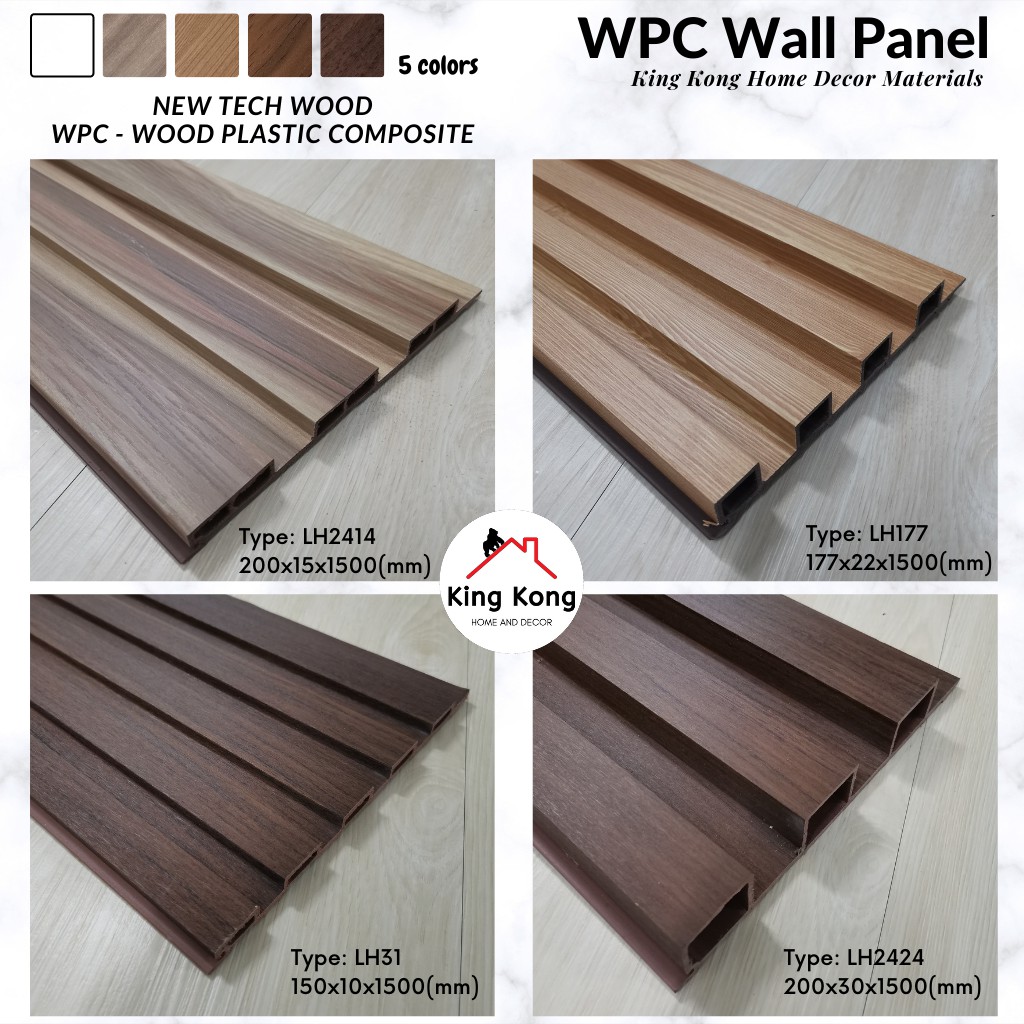 Wall Panel WPC materials / Wainscoting/ Papan Kayu Pvc garisan [150cm ...