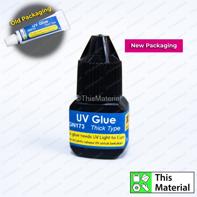 5 g UV Glue GN173 & UV Light Combo Set Gam UV & Lampu UV Acrylic Glue ...