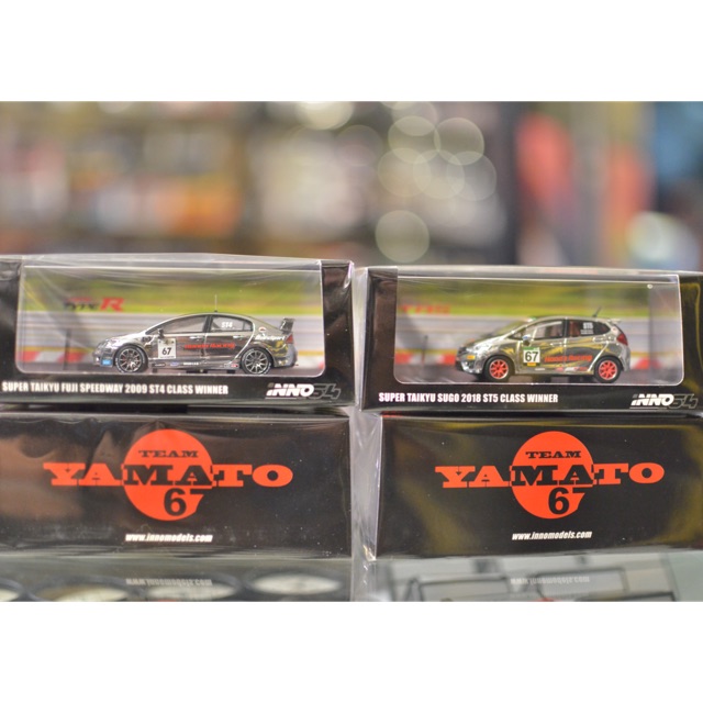 INNO MODELS INNO64 1/64 TEAM YAMATO EXCLUSIVE HONDA CIVIC TYPE R FD2 & HONDA FIT 3 RS | Shopee ...