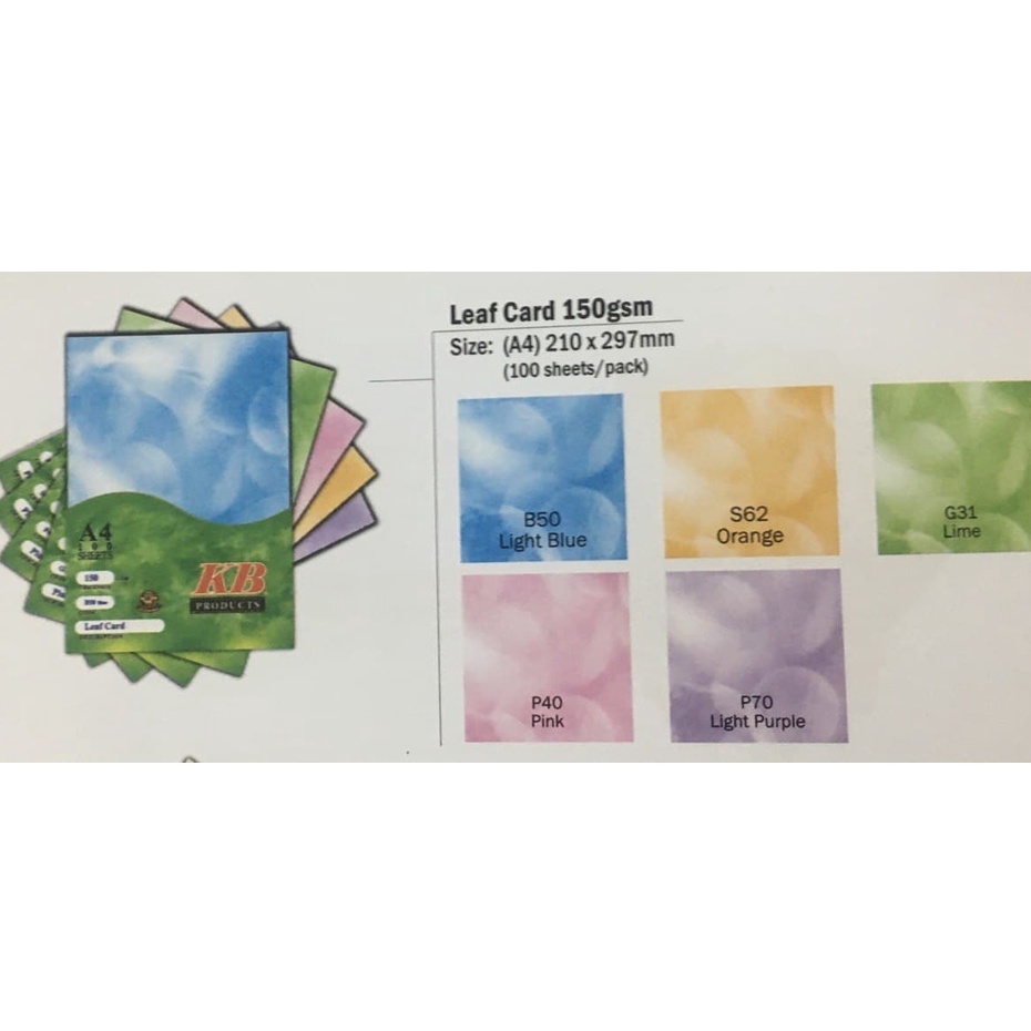 BUKU FOLIO SET A4 150GSM KERTAS BERCORAK 30PCS/PACK BINDING COMB - LEAF ...