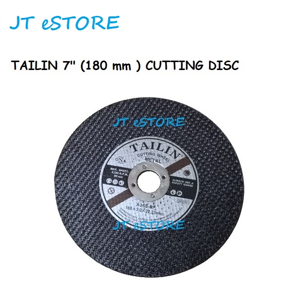 [JT eSTORE] TAILIN 7" Metal Cutting Disc - 180 x 3 x 22mm (A36S-BF ...