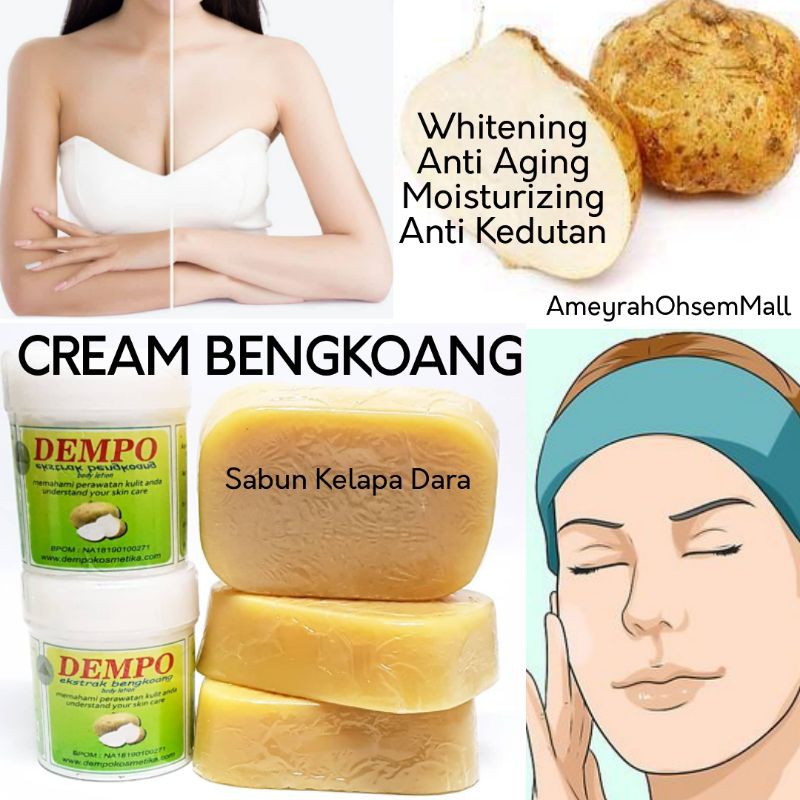 Cream Bengkoang/ Whitening Purpose/ Darkspot/ Sabun Kelapa Dara ...