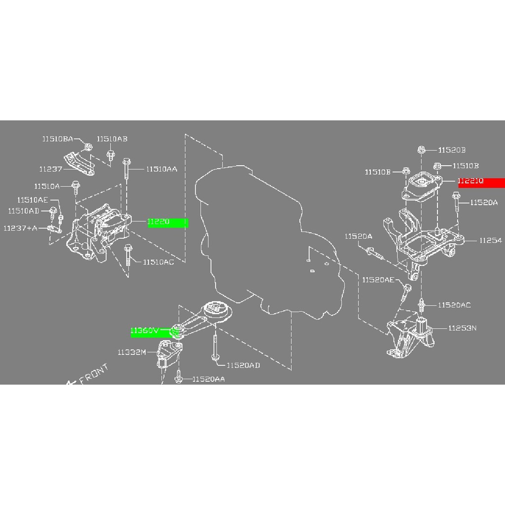 ***NISSAN ALMERA ORIGINAL ENG MTG / ENGINE MOUNTING N17L / N17 ( AT ...