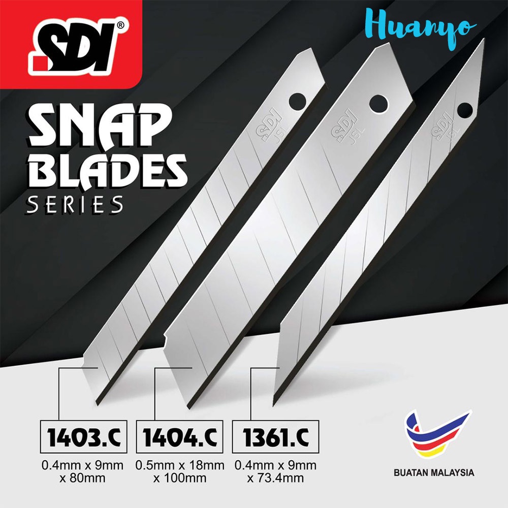 SDI Cutter Knife Blade Refill 5pcs / Tube (Small/Big , 30 / 60 Degree Angle) [1361C / 1403C ...