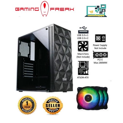 AVF Gaming Freak Casing S92G-PRISM Premium Middle Tower Case - USB 3.0 ...