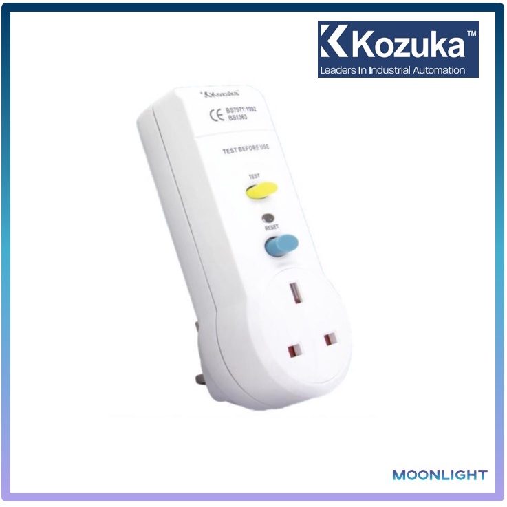 (SIRIM) KOZUKA 13A PLUG IN Portable ELCB RCD RCCB Socket Adaptor 30mA ...