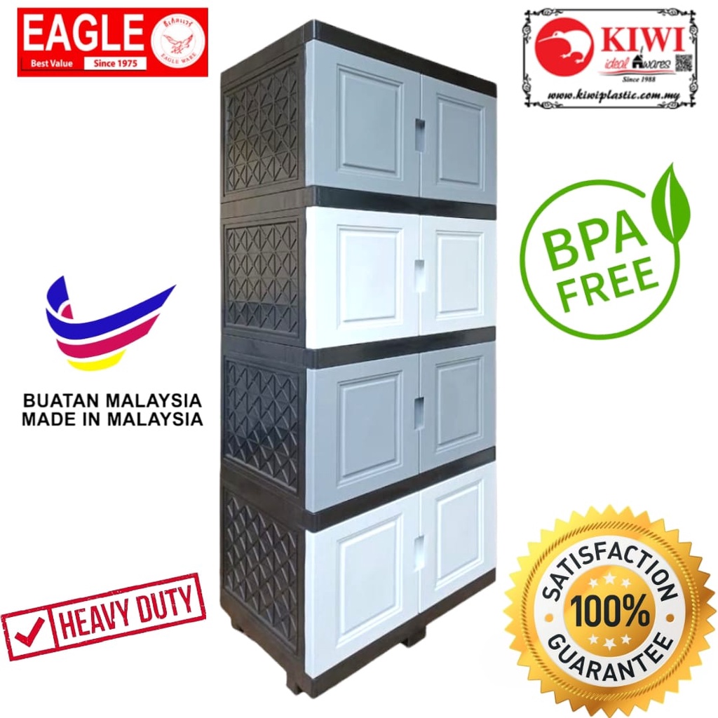 Plastic Storage Cabinet / Almari Baju / Wardrobe / Kabinet Serbaguna 4 ...