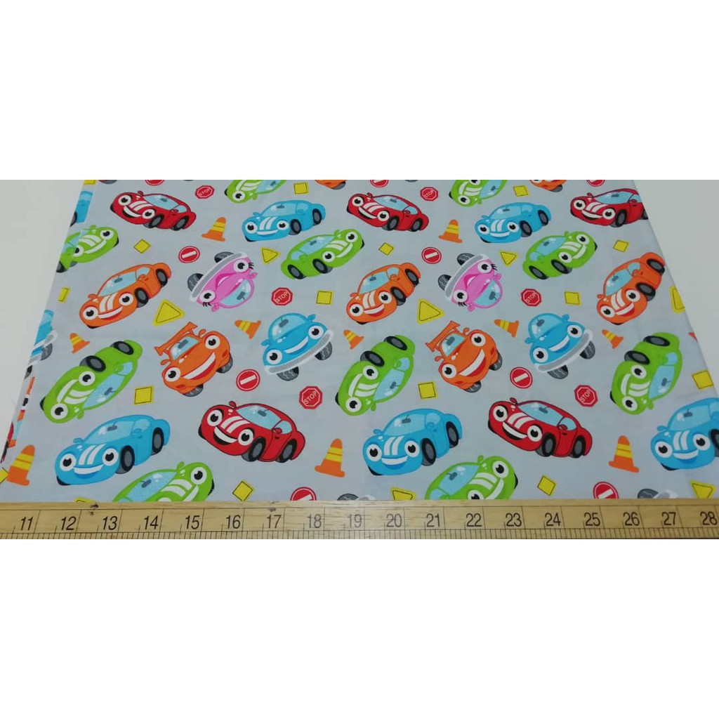 COTTON FABRIC-Cars & Engines #1 | Shopee Malaysia