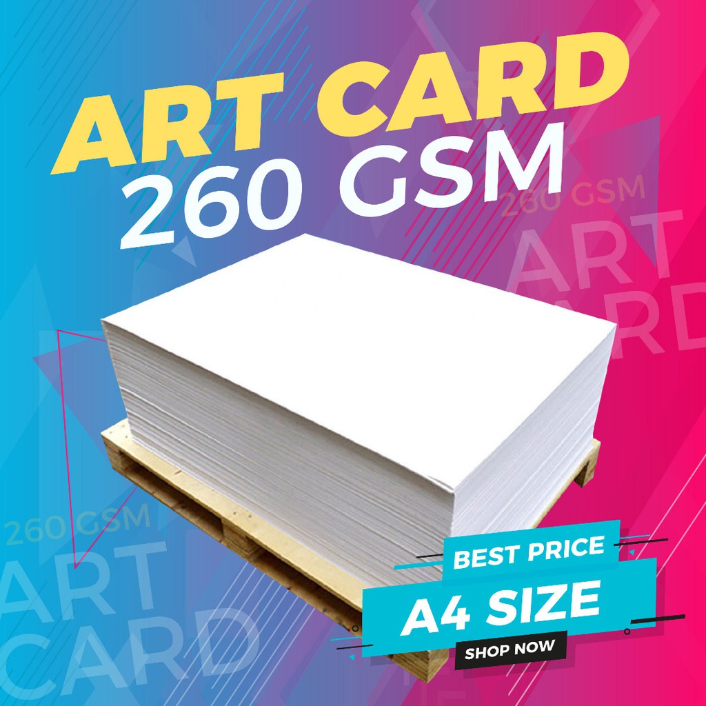 [ MURAH GILER ] A4 260GSM ART CARD 10 SHEETS | Shopee Malaysia