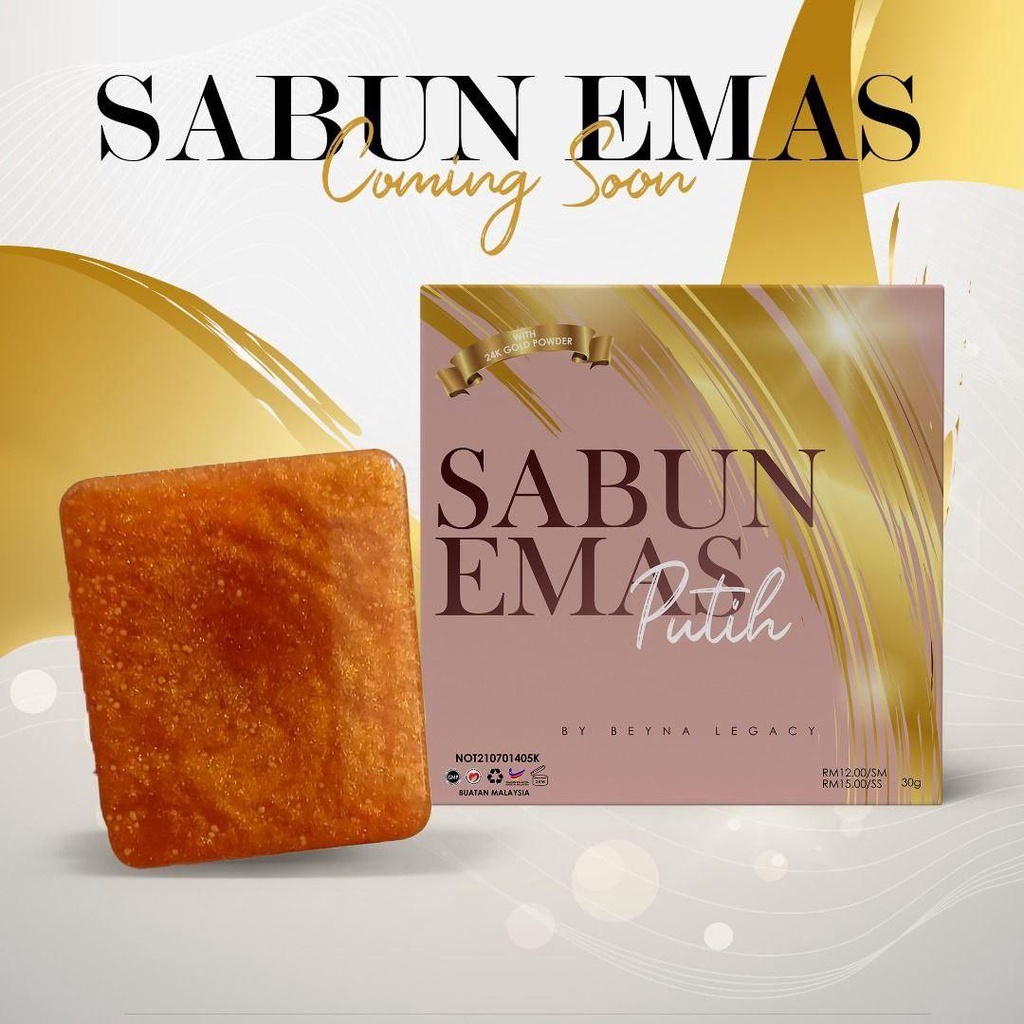 💥SABUN EMAS PUTIH / SABUN TANGGAL DAKI + FREE GIFT 🎁 | Shopee Malaysia