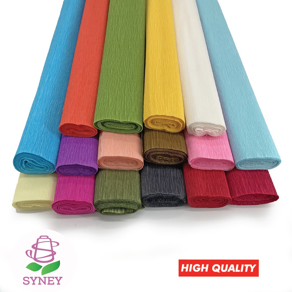Color Crepe Paper / Kertas Crepe Warna (50cm x 250cm) | Shopee Malaysia