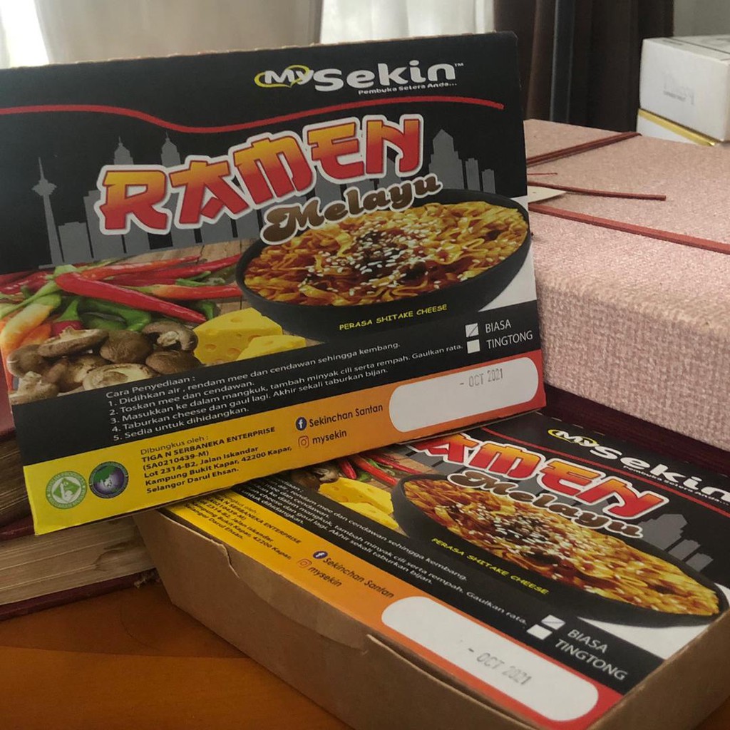 Ramen Melayu Cheese MySekin Spicy Korean Shitake Mushroom Sesame ...