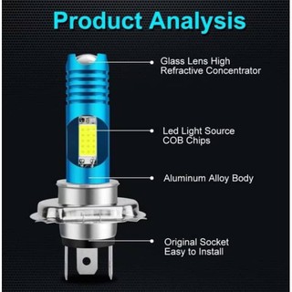 MENTOL LED LAMPU DEPAN HEAD LAMP BULB T19 EX5 LAGENDA Y125Z Y100 Y110 ...