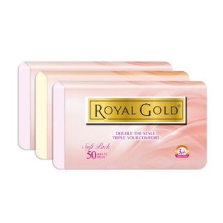 Royal Gold Luxurious White/Twin Tone Soft Pack Tissue 3Ply (3x50s ...