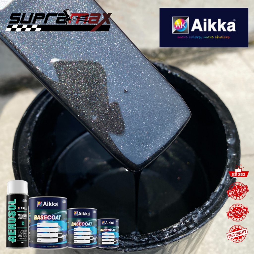 SUPARAMAX Aikka Black metallic/ hitam metallic / Touch Up Paint / DIY ...