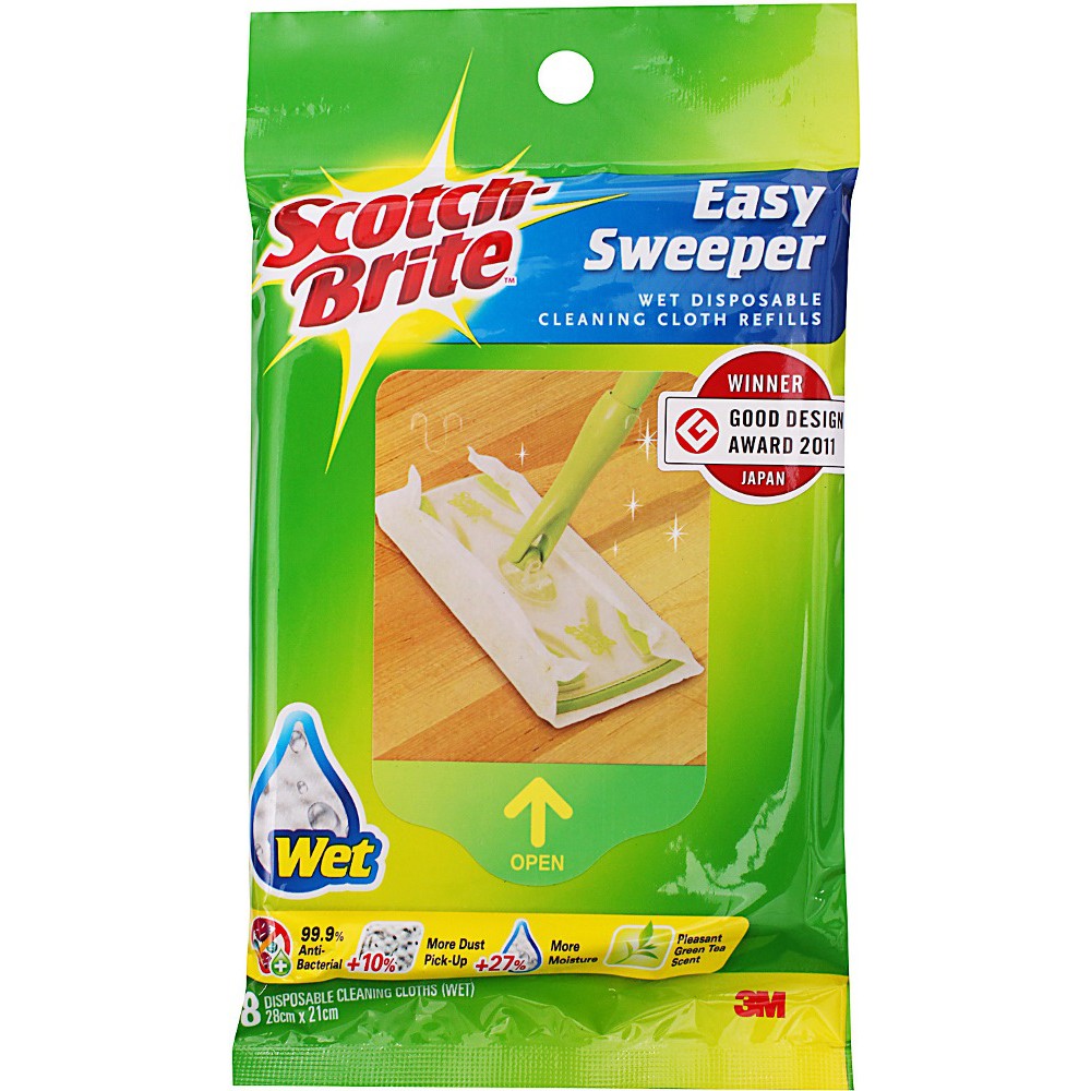 [Original] Wet 20pieces 3M Scotch Brite Easy Sweeper Disposable Paper ...