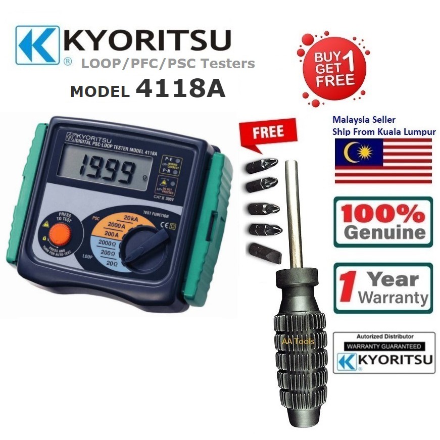 Kyoritsu 4118A Digital Loop Tester (NEW & ORI KYORITSU) | Shopee Malaysia