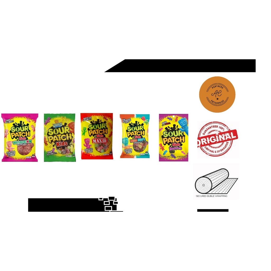 TNCC SOUR PATCH KID /MAX SOUR/MEGA DUOS/WATERMELON/FRUIT MIX/COLA ...