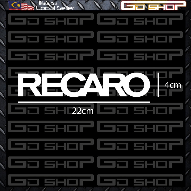 Sticker Cutting Recaro (1set = 2pcs) [White/Sliver/Red/Black] #recaro # ...