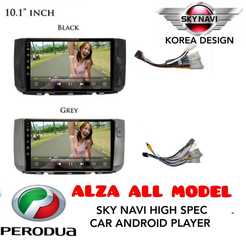 (JENAMA KOREA FM CLEAR) PERODUA ALZA SKY NAVI CAR ANDROID PLAYER ...