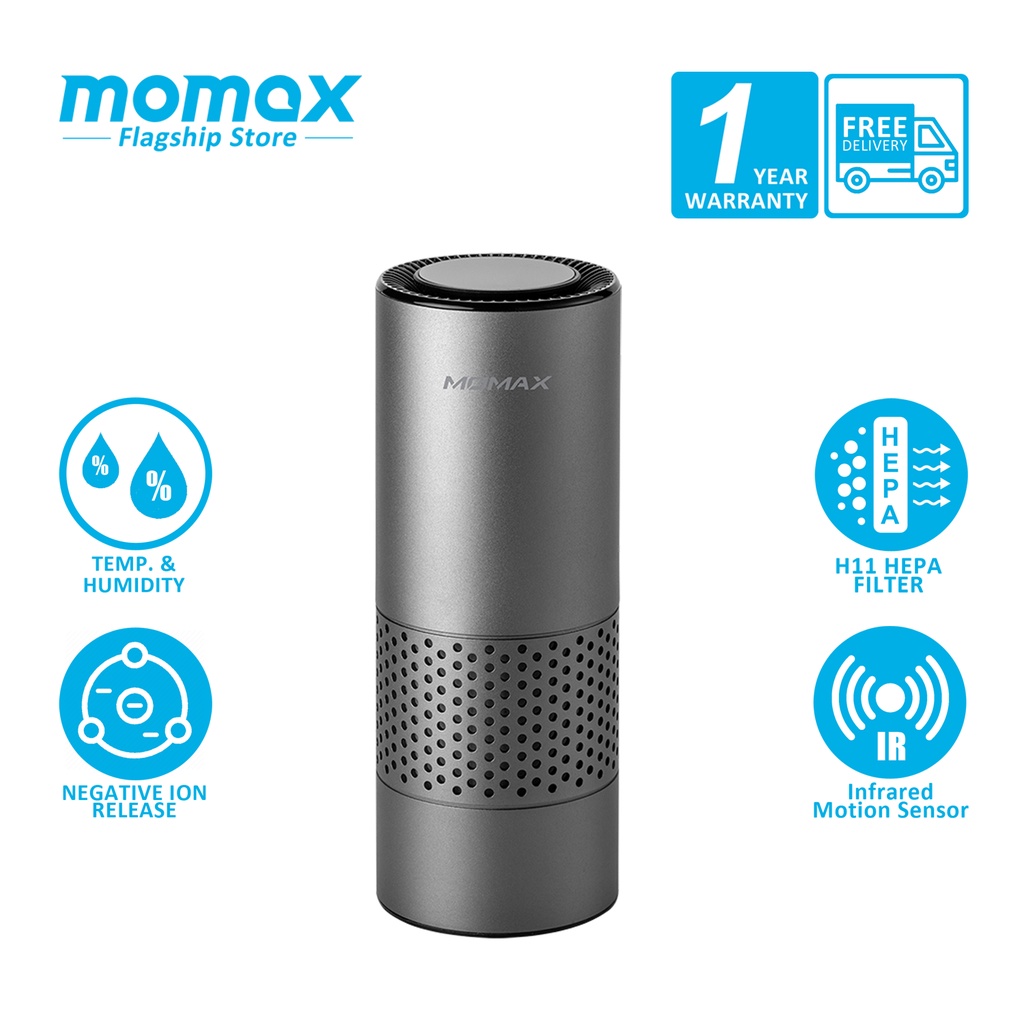 Momax AP5E Pure Go HEPA ION Air Purifier | Shopee Malaysia