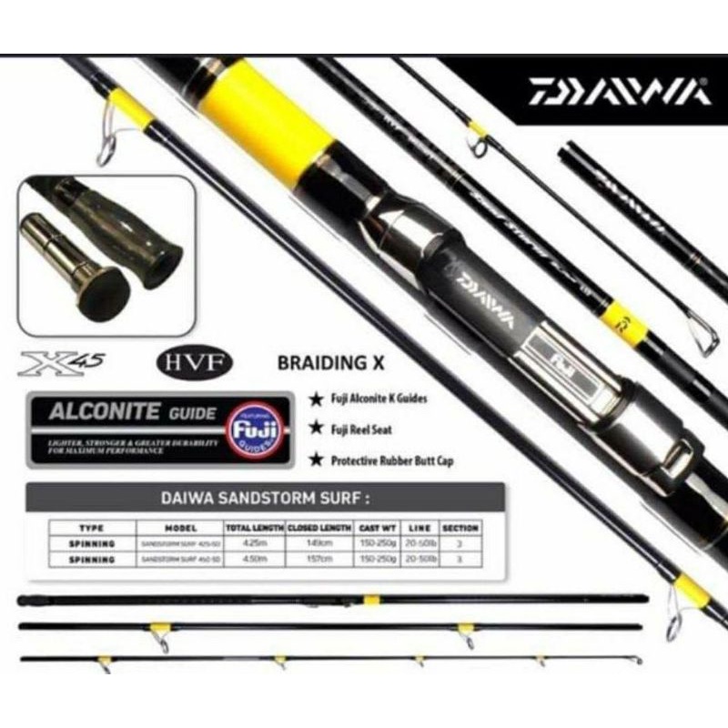 20 DAIWA SANDSTORM SURF ROD 450CM(15') | Shopee Malaysia
