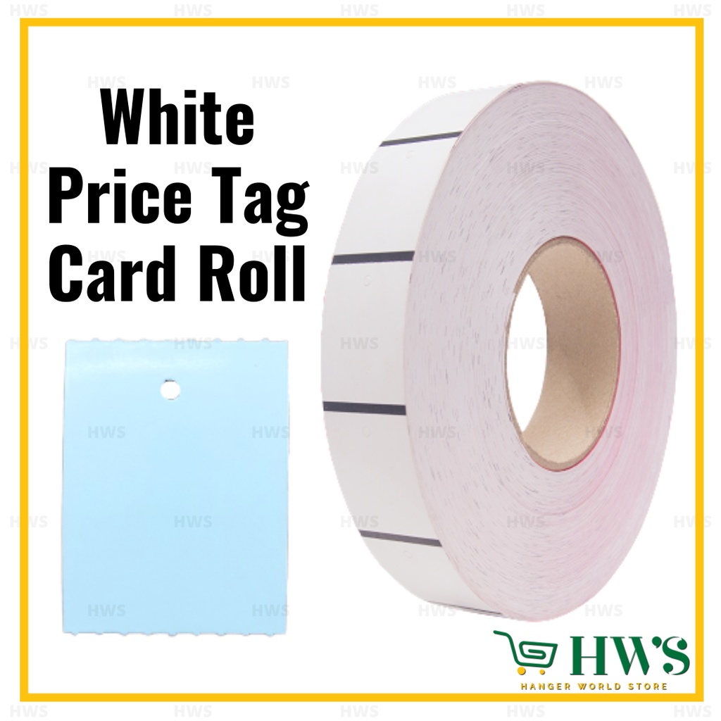 HWS WHITE TAGGING CARD ROLL/PRICE TAG PAPER CARD | Shopee Malaysia