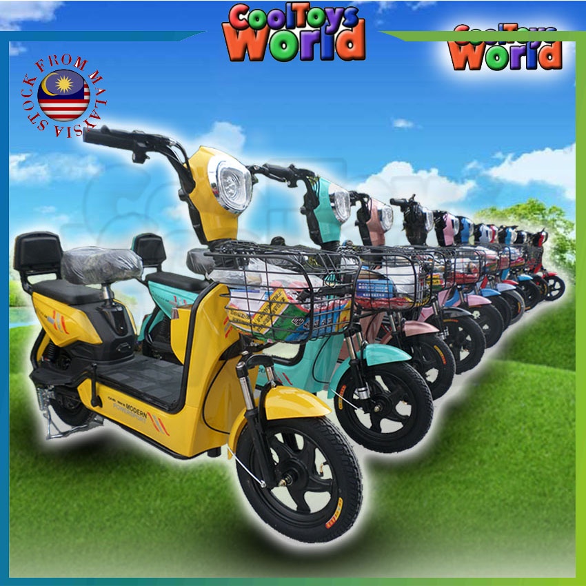 ELECTRIC SCOOTER EBIKE 48V12AH WITH PEDAL BIG LAMP W SIGNAL AND LED ...