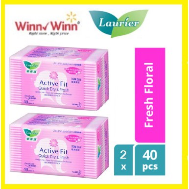 Laurier Active Fit PantyLiner Perfumed 15CM 2x40s Twin Pack | Shopee ...