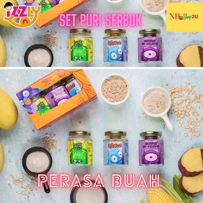Puri Serbuk Perasa Buah Izzly / Set Puri Serbuk Buah Dan Sayur / Puri ...