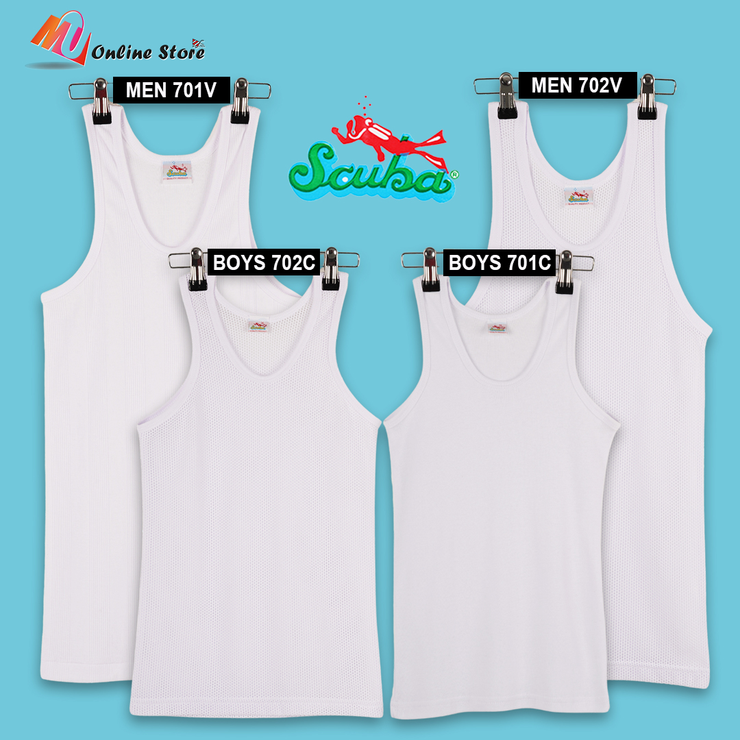 MU SINGLET SCUBA SEKOLAH LELAKI / SINGLET PUTIH BUDAK & DEWASA ...