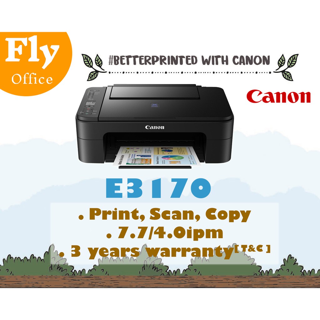Canon PIXMA E3170 Multifunction + Wifi Inkjet Printer | Shopee Malaysia