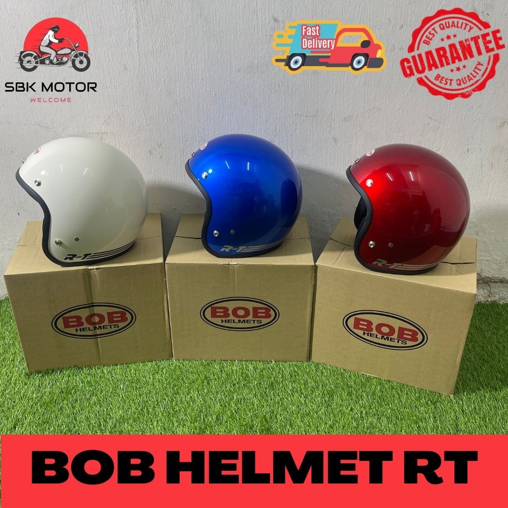 BOB HELMET RT MOTOR HELMET -RED/BLUE/PEARL WHITE | Shopee Malaysia