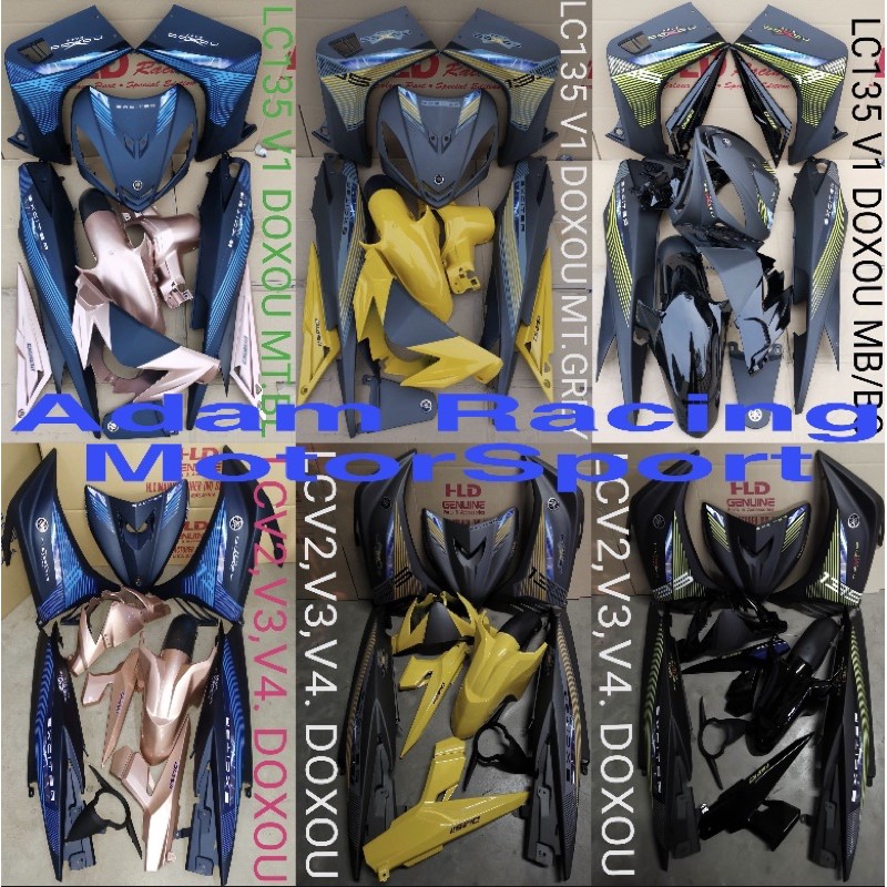 Ready Stock HLD Coverset Yamaha LC135 V1 V2 V3 V4 Doxou Sticker Tanam ...