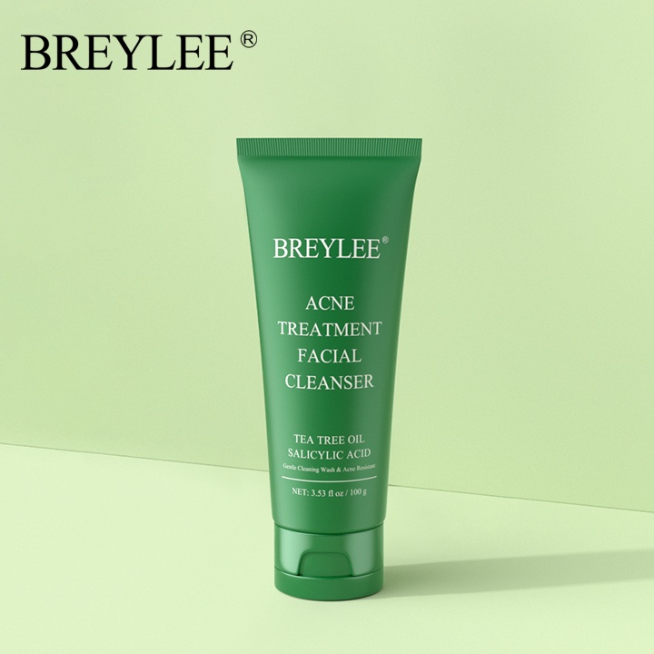 BREYLEE Acne Treatment Face Cleanser Cream Facial Wash Shrink Pore Oil ...