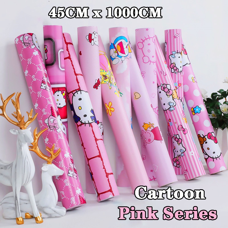 Kertas Dinding Cartoon Wallpaper Sticker PVC Self Adhesive 45CM x ...