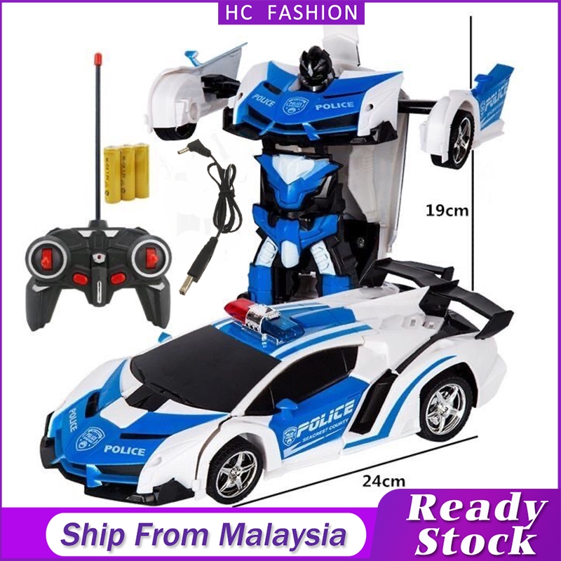 Remote Control 2 in 1 Sports Transformation Car Robot Models Kereta ...