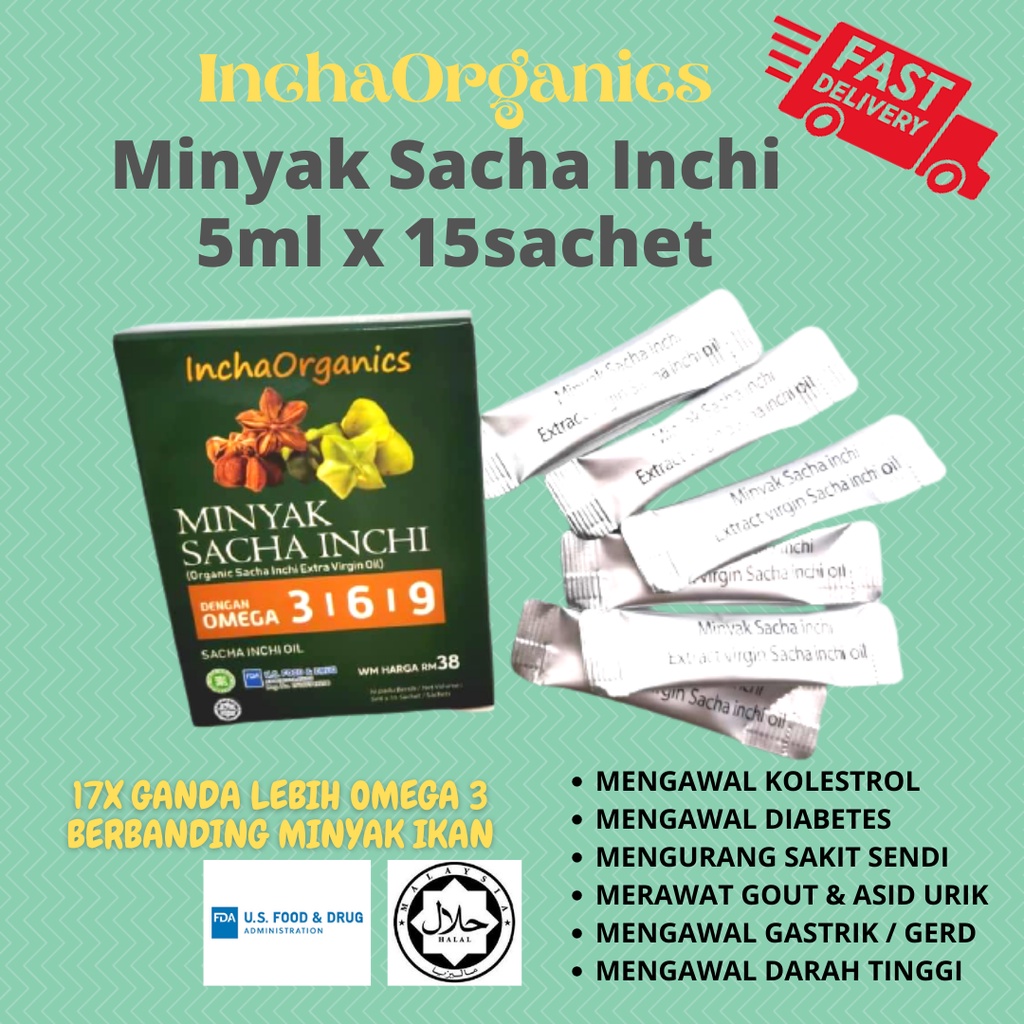 SACHA INCHI OIL INCHA ORGANICS 5ml x 15sachet | Shopee Malaysia